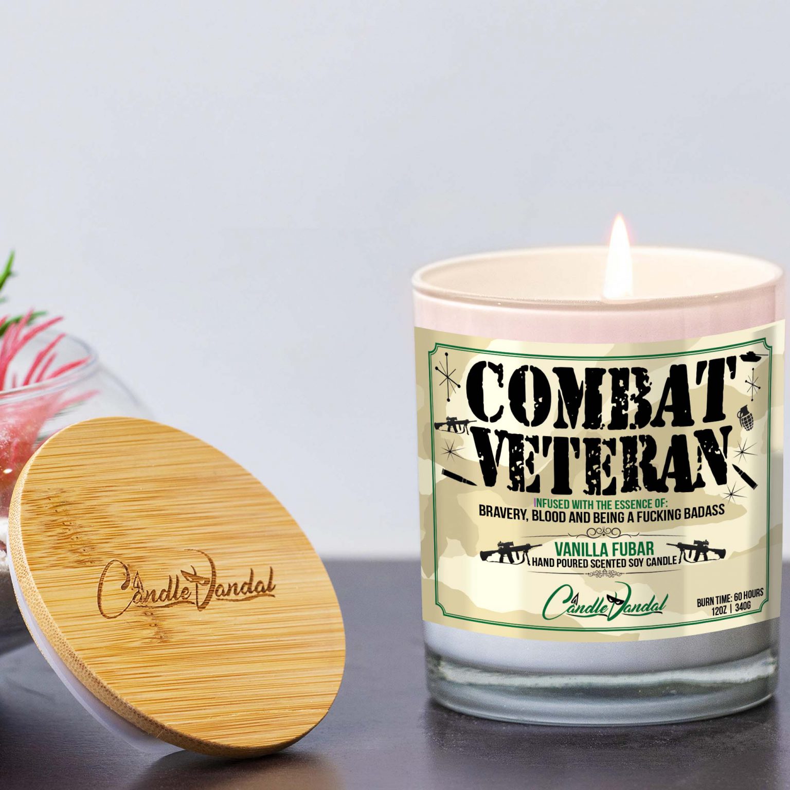 Combat Veteran Candle | Badass Military & Veteran Candles