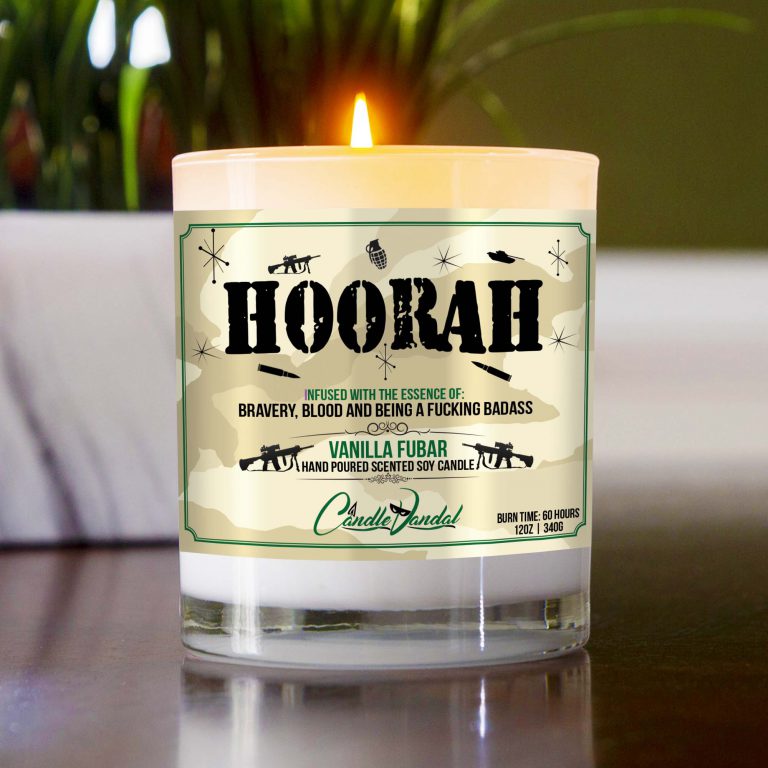Hoorah Marines Candle | Badass Military & Veteran Candles