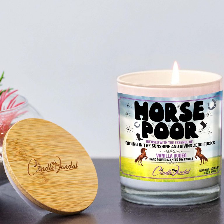 Horse Poor Candle | Funny Horse Themed Candles by Candle Vandal